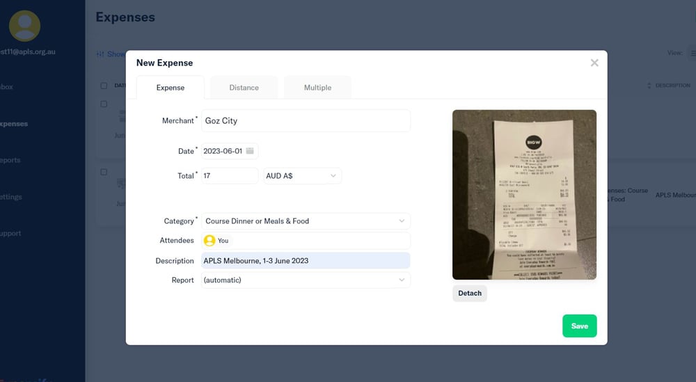 Using Expensify | APLS Australia