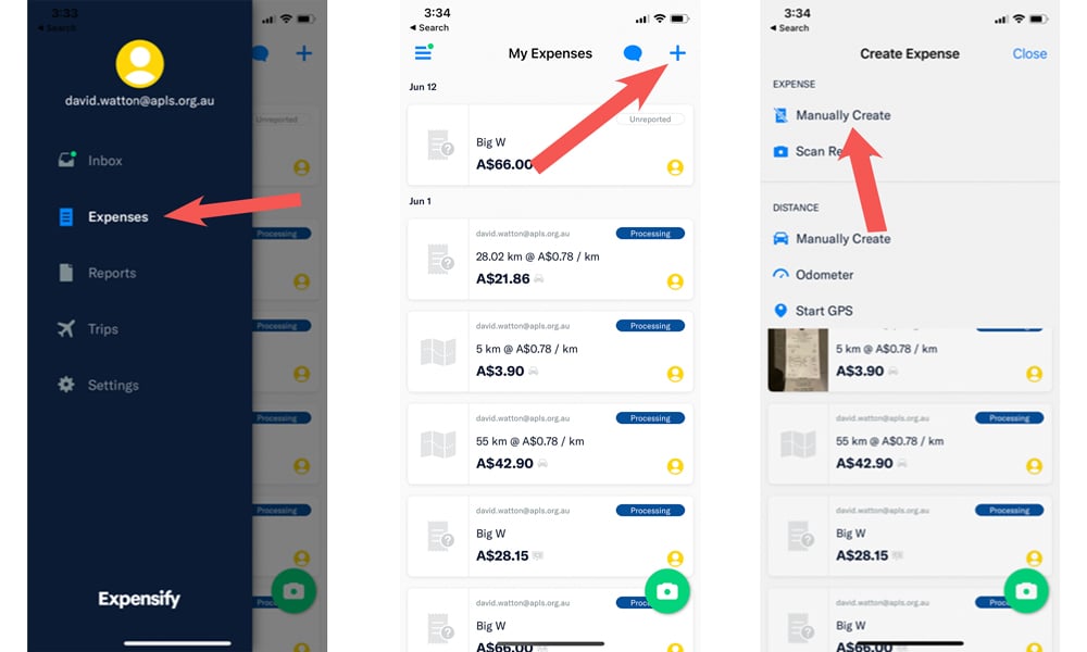 Using Expensify | APLS Australia