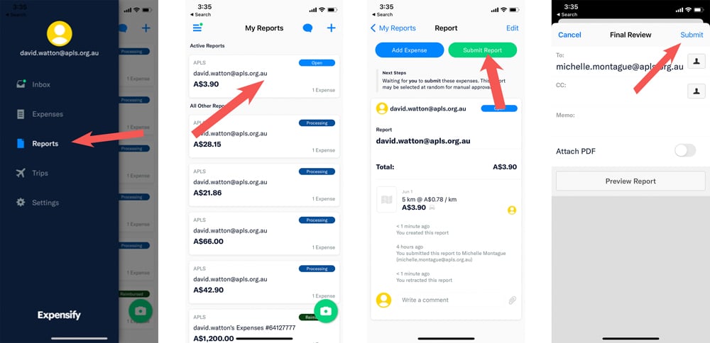 Using Expensify | APLS Australia