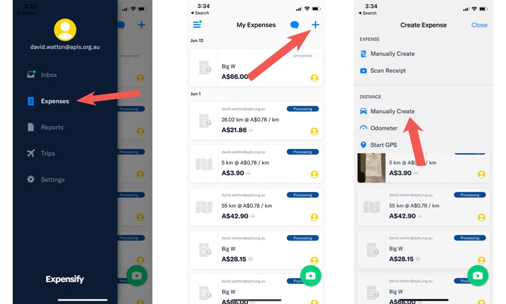 Using Expensify | APLS Australia