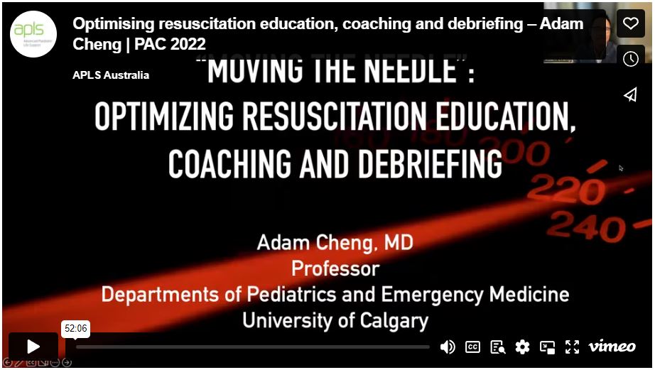 Optimising resuscitation education – Adam Cheng | PAC 2022