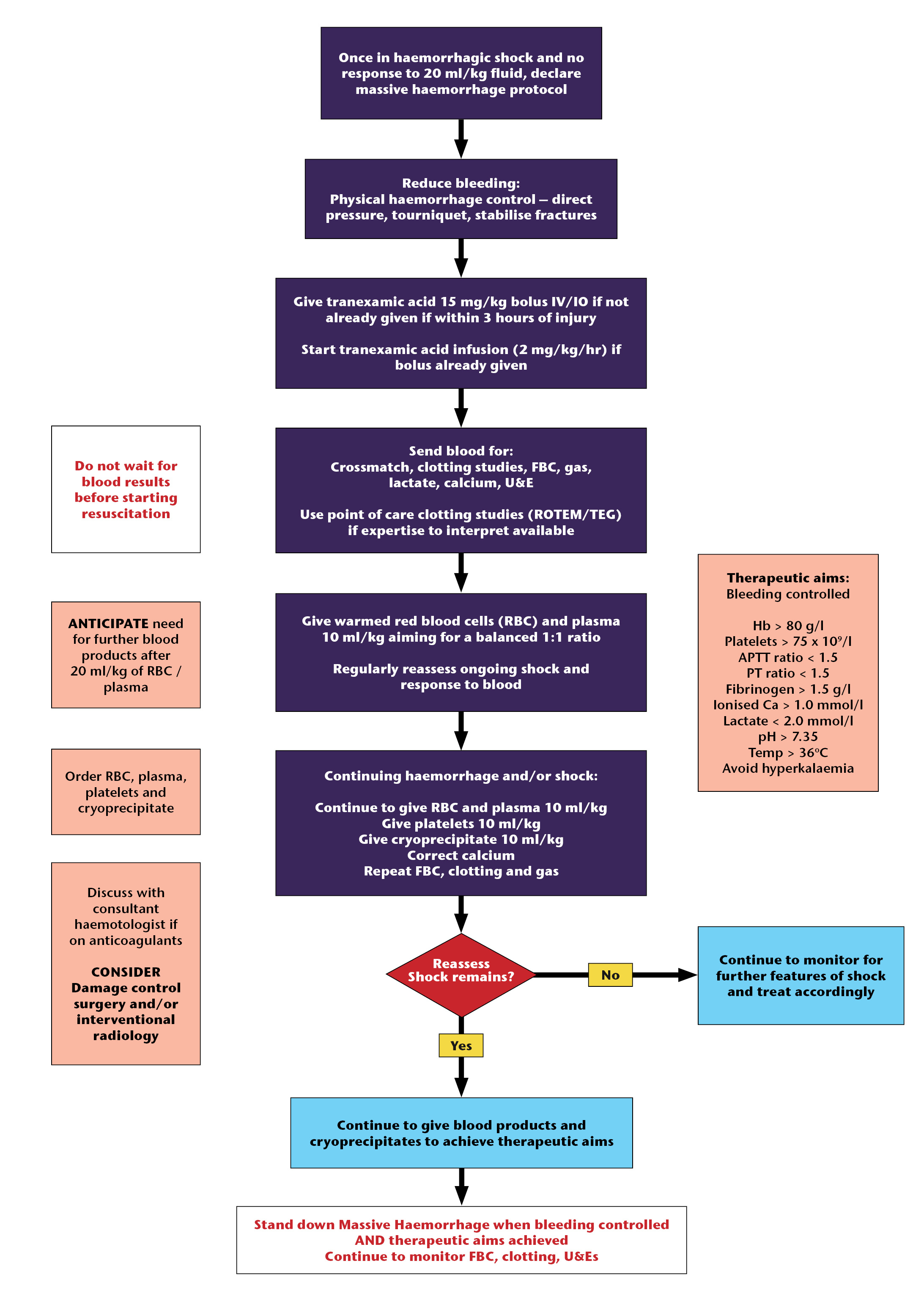 Algorithms | Blood and fluids in trauma